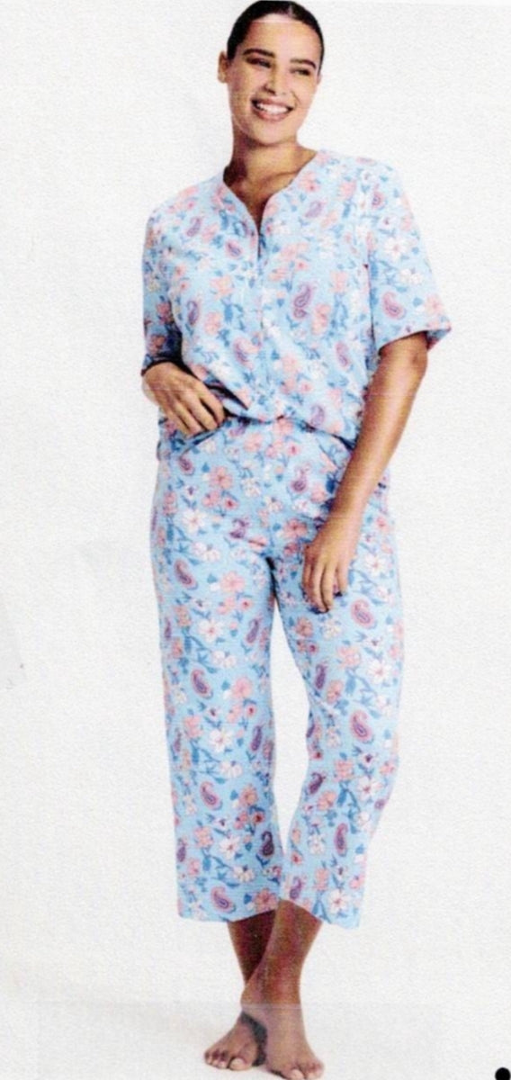 Geri Cotton Sleep Set (Blue Floral) – Orchard Clothing Company