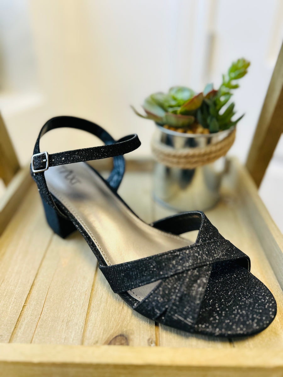 Harper Glitz Block Sandal - 2 Colour Options – Orchard Clothing Company